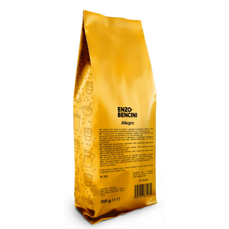 Enzo Bencini Allegro instant kávé 500 g – Automatákhoz és otthonra ...